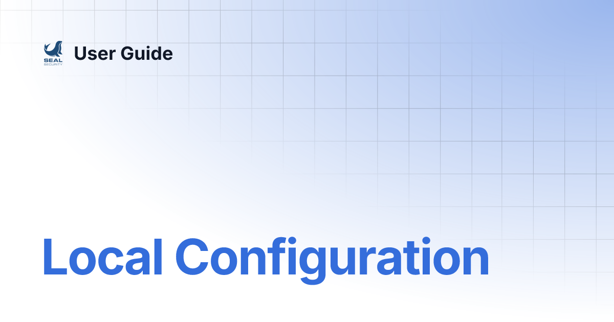Local Configuration User Guide 9173