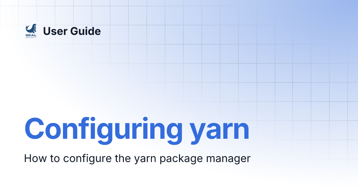 Configuring yarn | User Guide