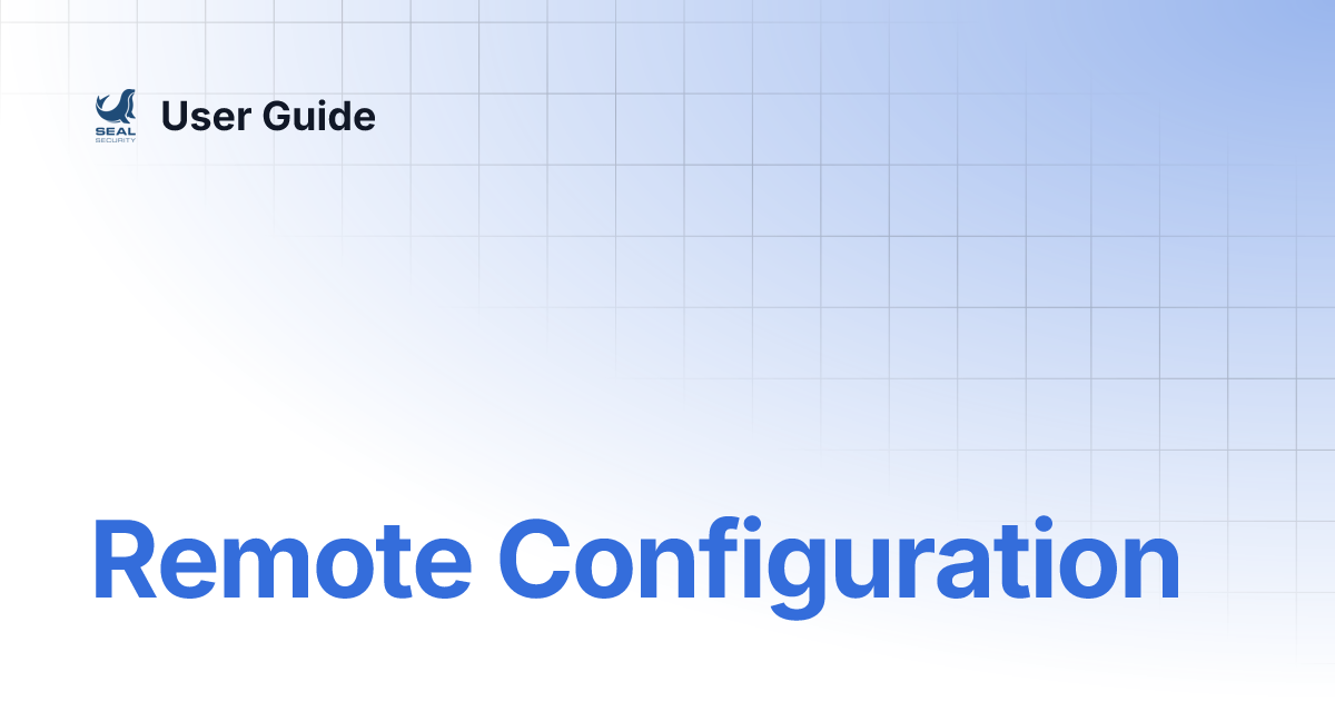 Remote Configuration | User Guide