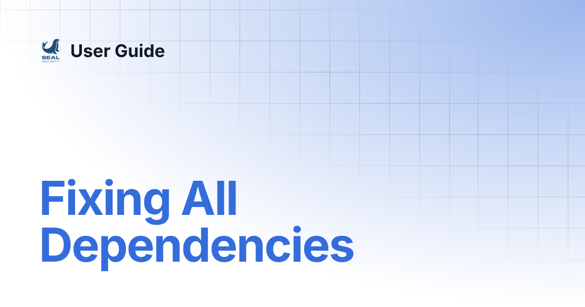 Fixing All Dependencies User Guide