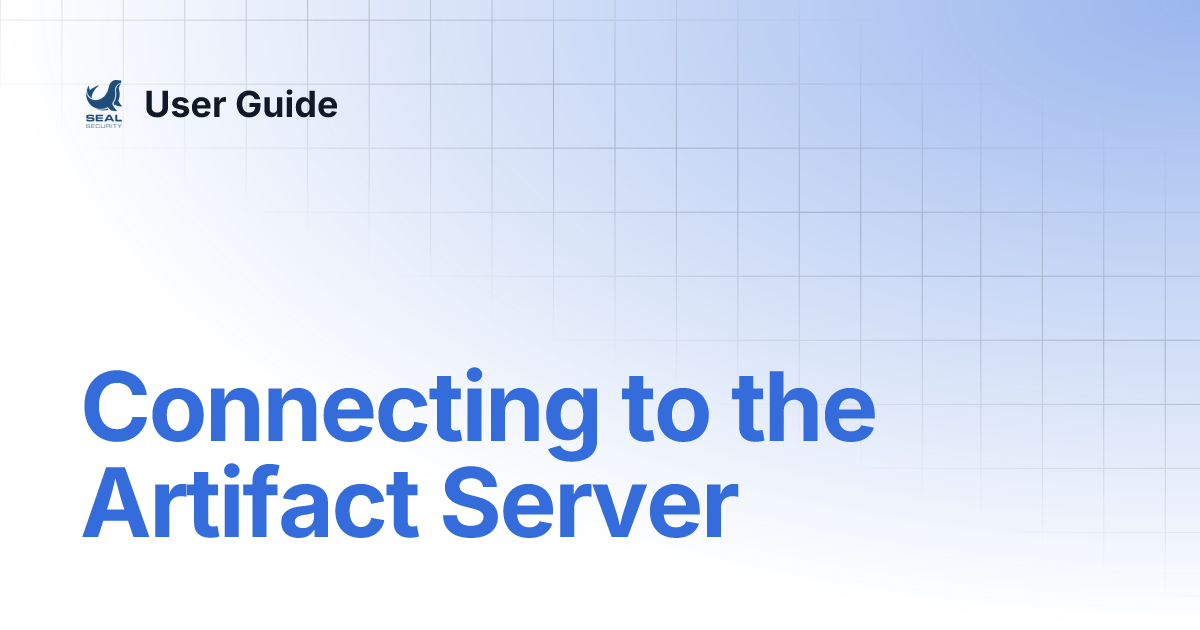 Connecting to the Artifact Server | User Guide