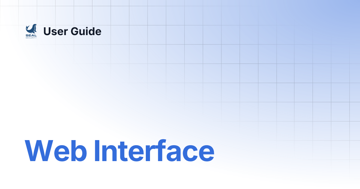 Web Interface | User Guide